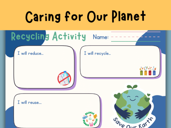 My Earth Actions: Reduce, Reuse, Recycle Activity - Revolutionary Education