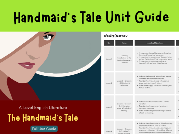 FREE Handmaid's Tale Unit Guide + SOW - Revolutionary Education